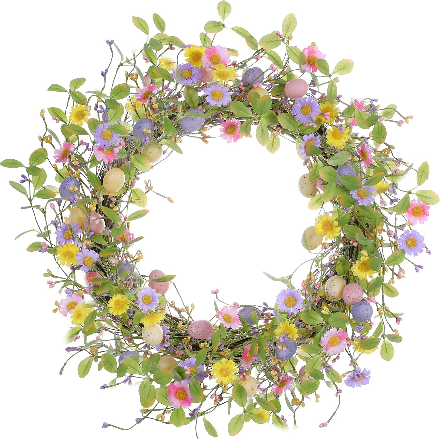 LLZLL Corona de Pascua de 20 pulgadas para puerta delantera, corona de ...