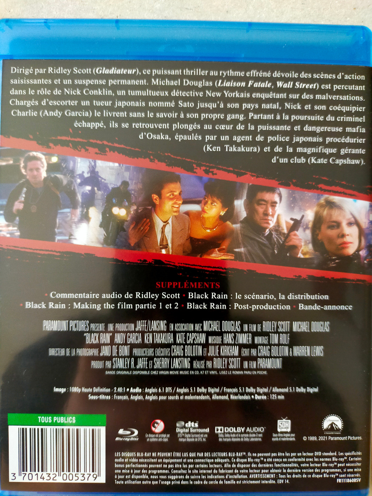 Black Rain : Douglas, Michael, Garcia, Andy, Takakura, Ken, Capshaw ...