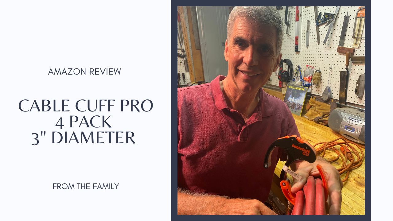 Watch Cable Cuff PRO 4 Pack Large 3 Inch Adjustable Review on Amazon Live