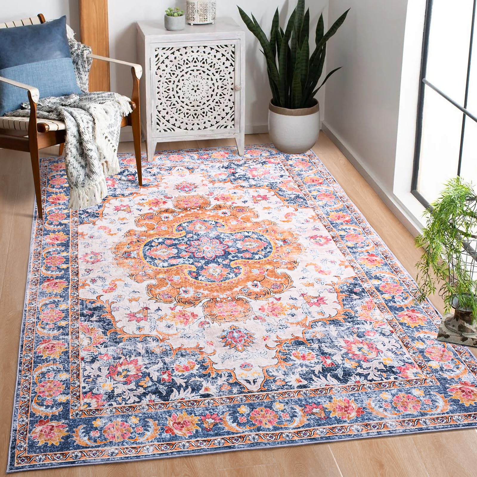 Amazon.com: Opreine 4x6 Area Rugs for Living Room, Foldable Machine ...