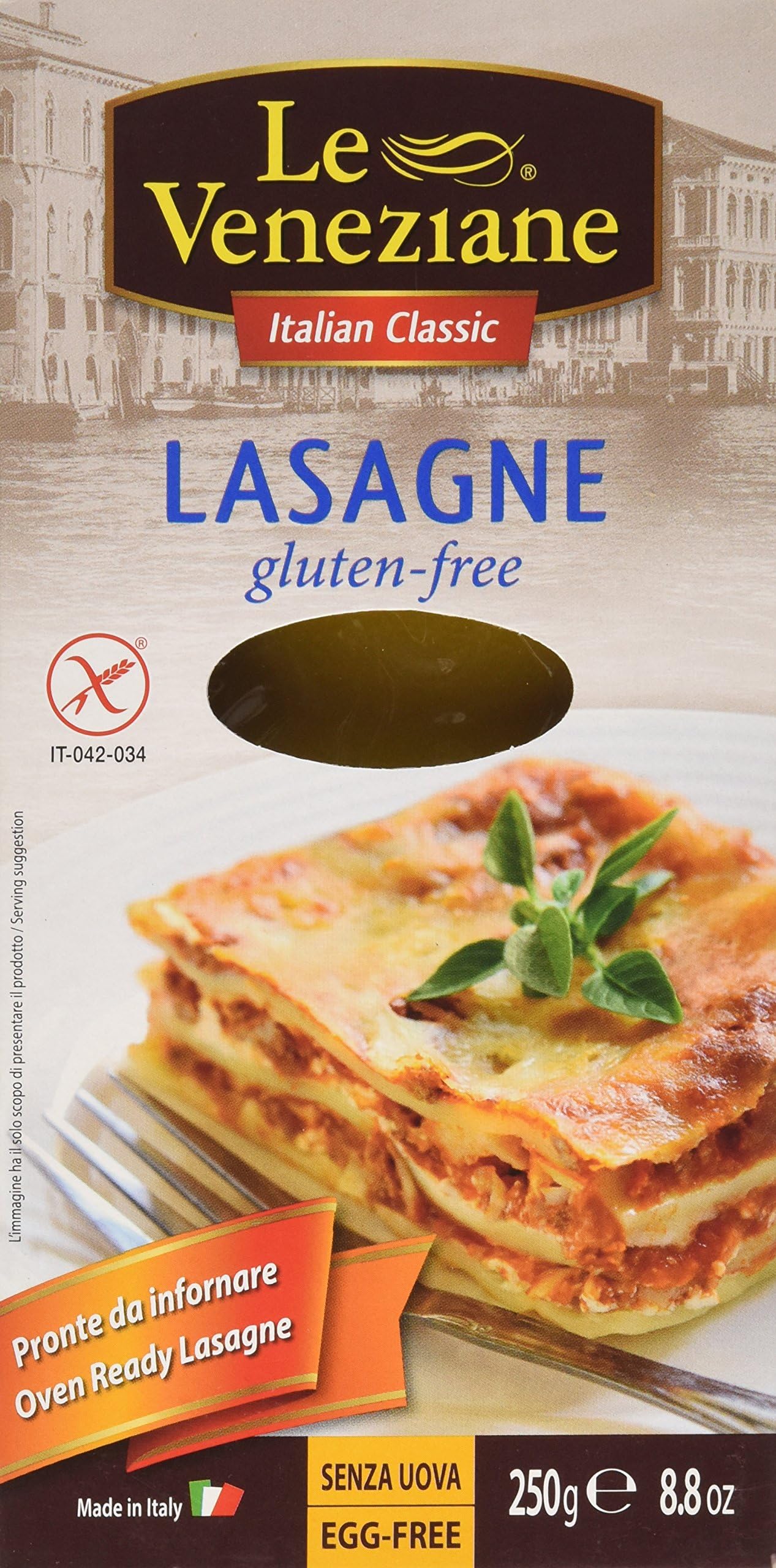 Amazon.com : 10 oz, Barila Gluten Free Oven-Ready Lasagne Pasta,. Pack ...