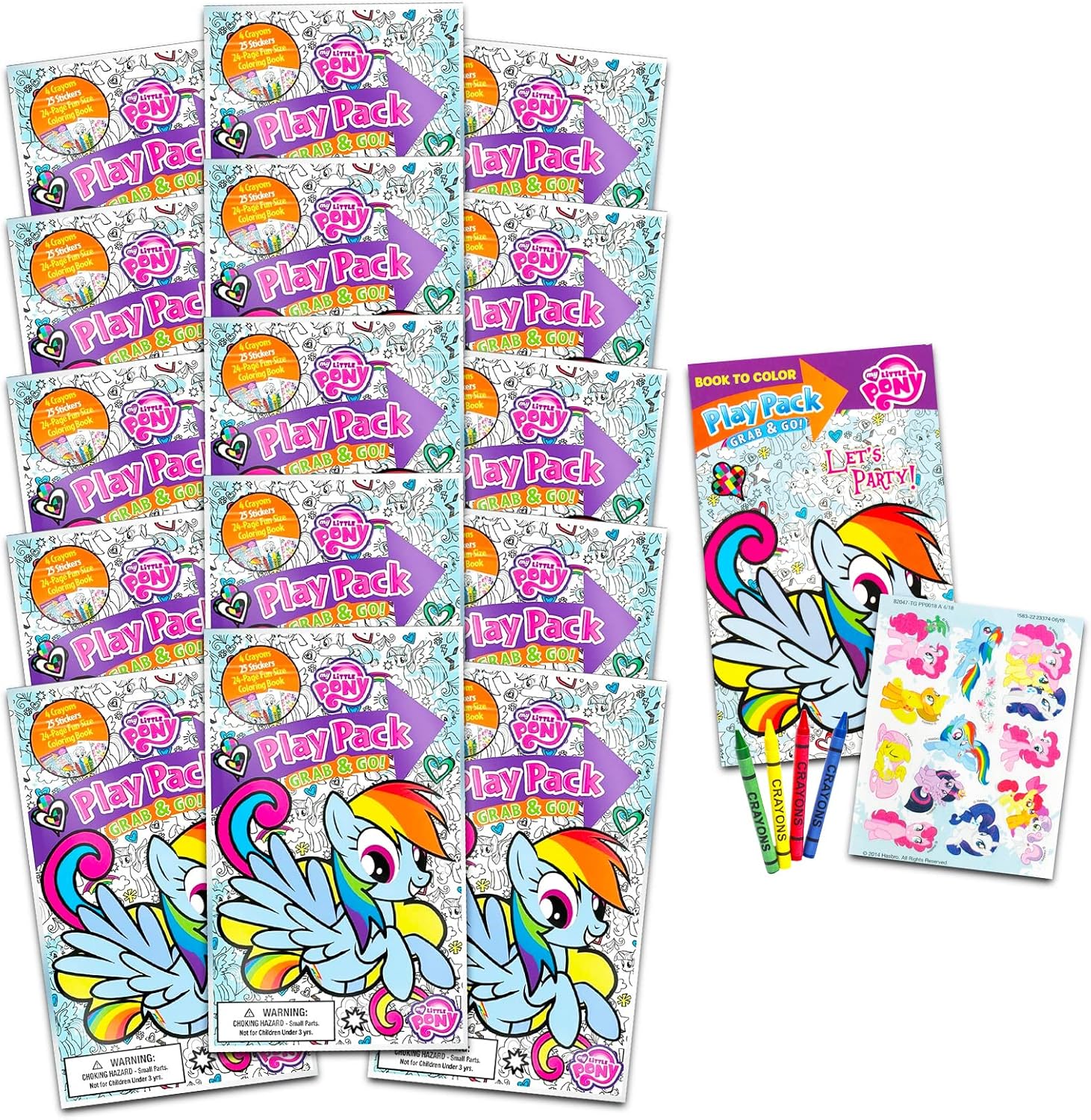 Amazon.com: Set of 15 My Little Pony Play Packs Fun Party Favors ...