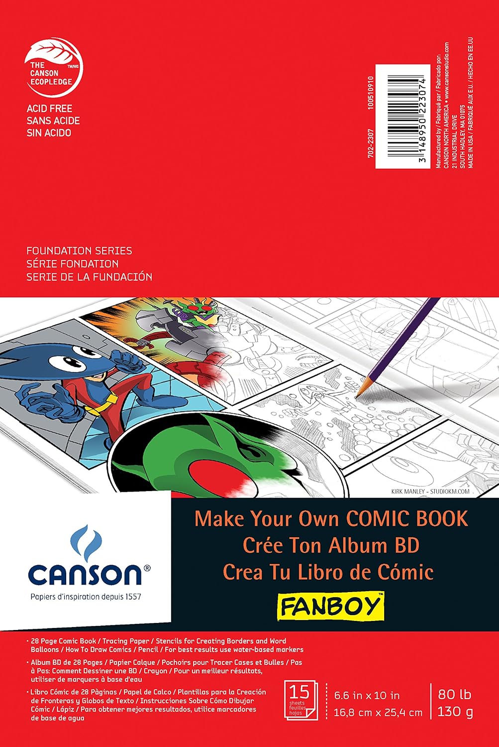Buy Canson Foundation Series Make Your Own Comic Book Kit, 6.625'X10.25 ...