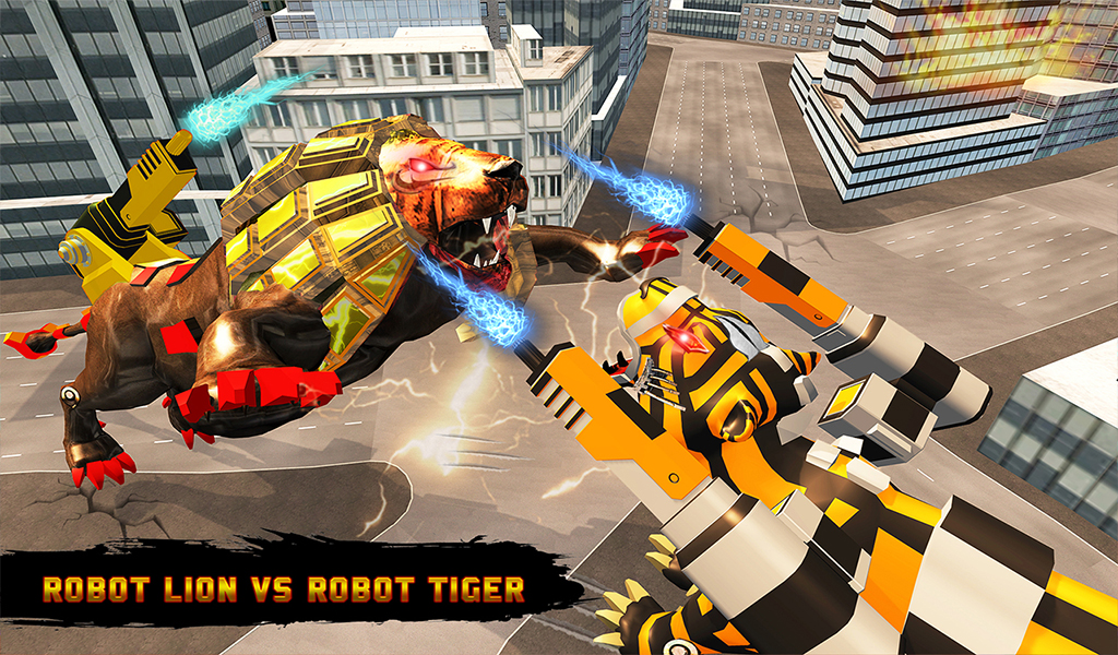 US Police Lion Robot vs Tiger Robot Wars Transform - App on Amazon Appstore