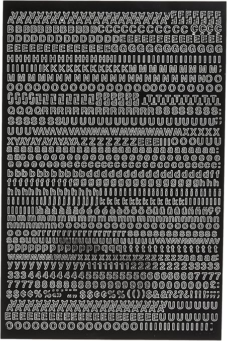 Headline Sign 31741 Stick-On Vinyl Letters and Numbers, Black, 1/4-Inch ...