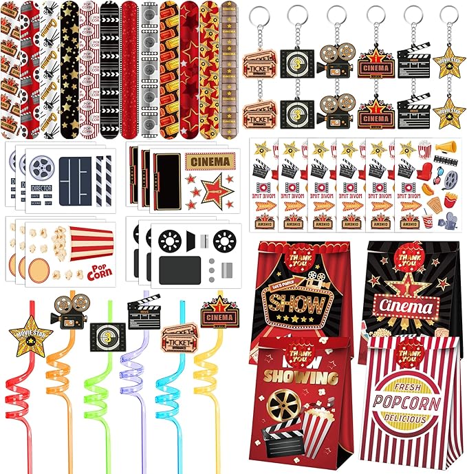 Amazon.com: Movie Night Party Favors 72 PCS Movie Theater Slap ...