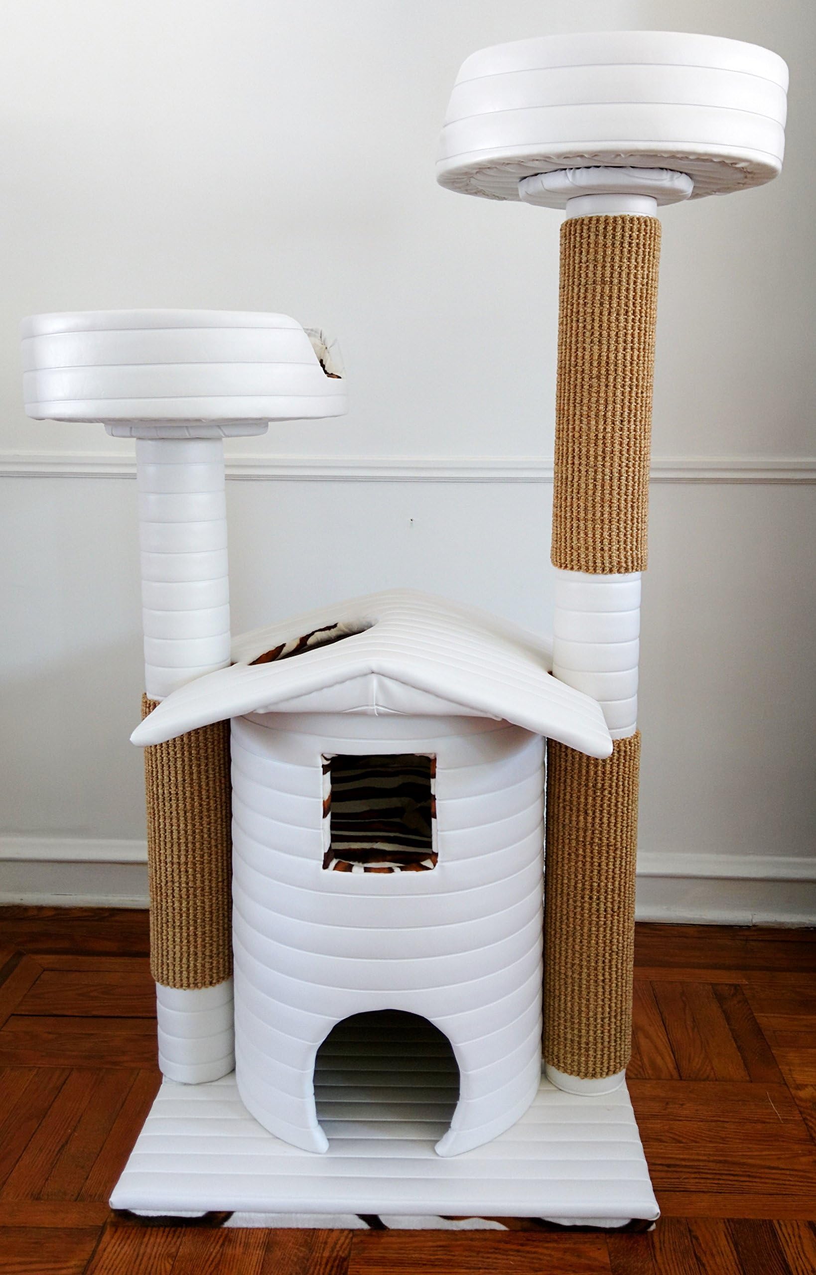 Amazon.com : Royal Cat Boutique Luxury Cat Condo, Ivory Sahara : Pet ...