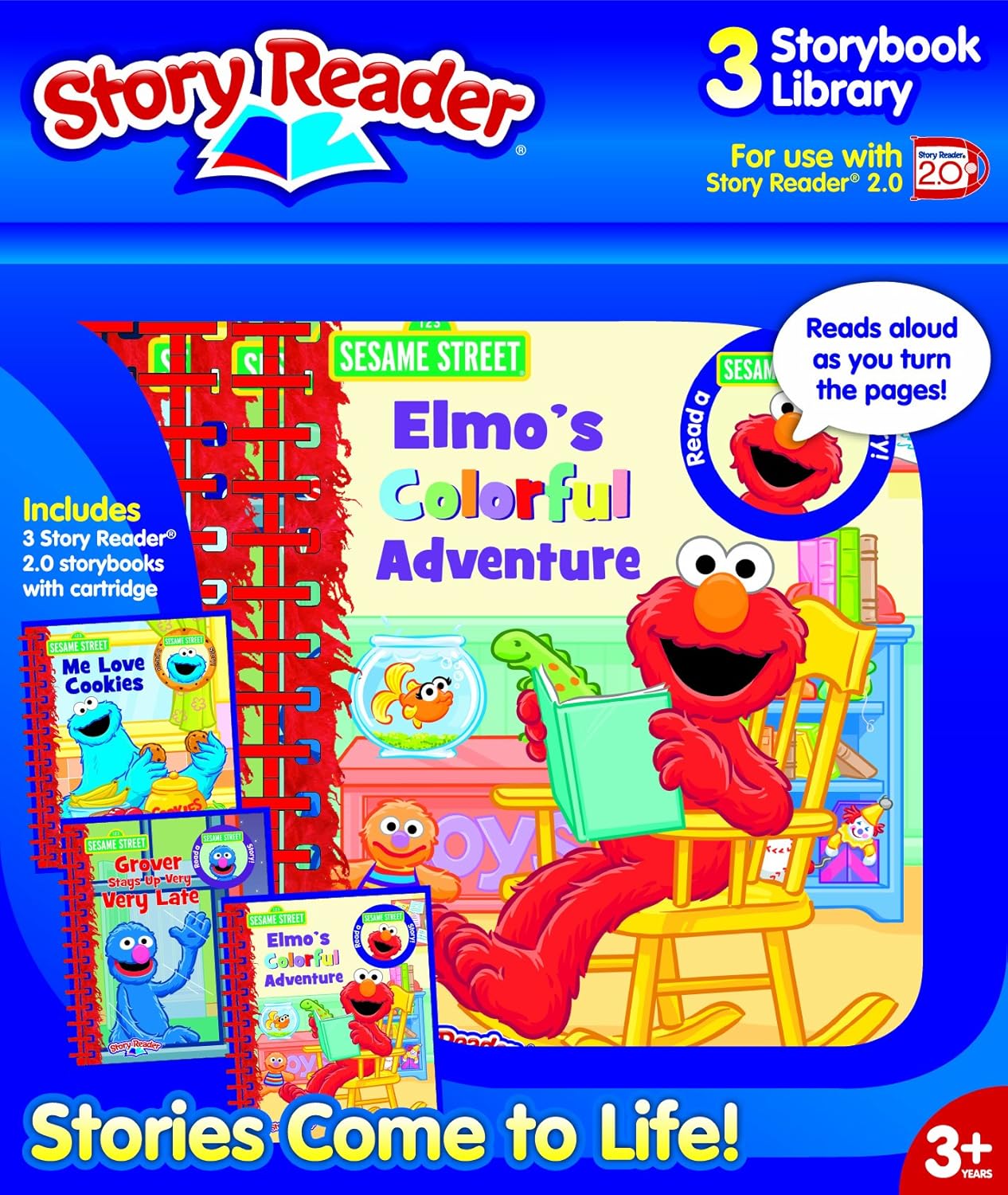 Story Reader 2.0 3-Book Sesame Street Library: Elmo, Cookie Monster ...
