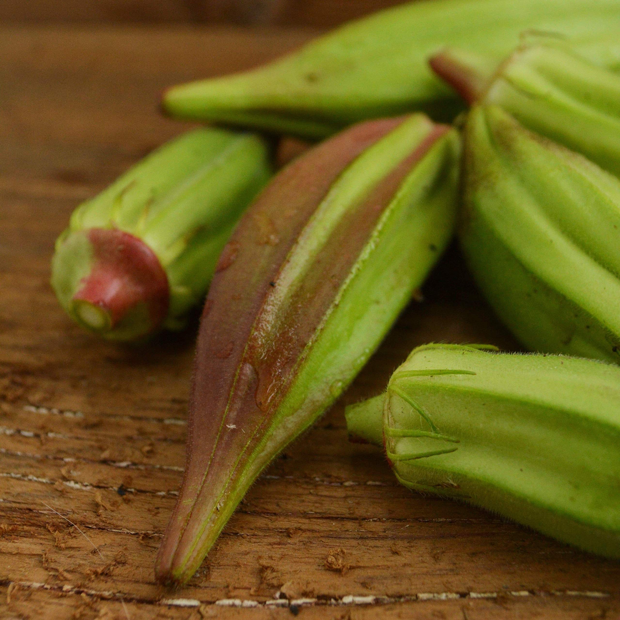 Amazon.com : Hill Country Red Okra - 100 Seeds - Heirloom & Open ...