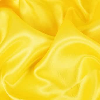 Amazon.com: pson Yellow Satin Fabric - 98 Inch/2.5m Wide by The Yard ...