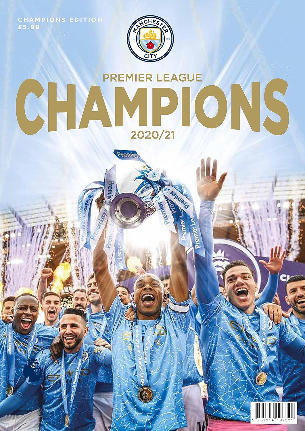 Manchester City Premier League Champions 2020/21 magazine: Amazon.co.uk ...