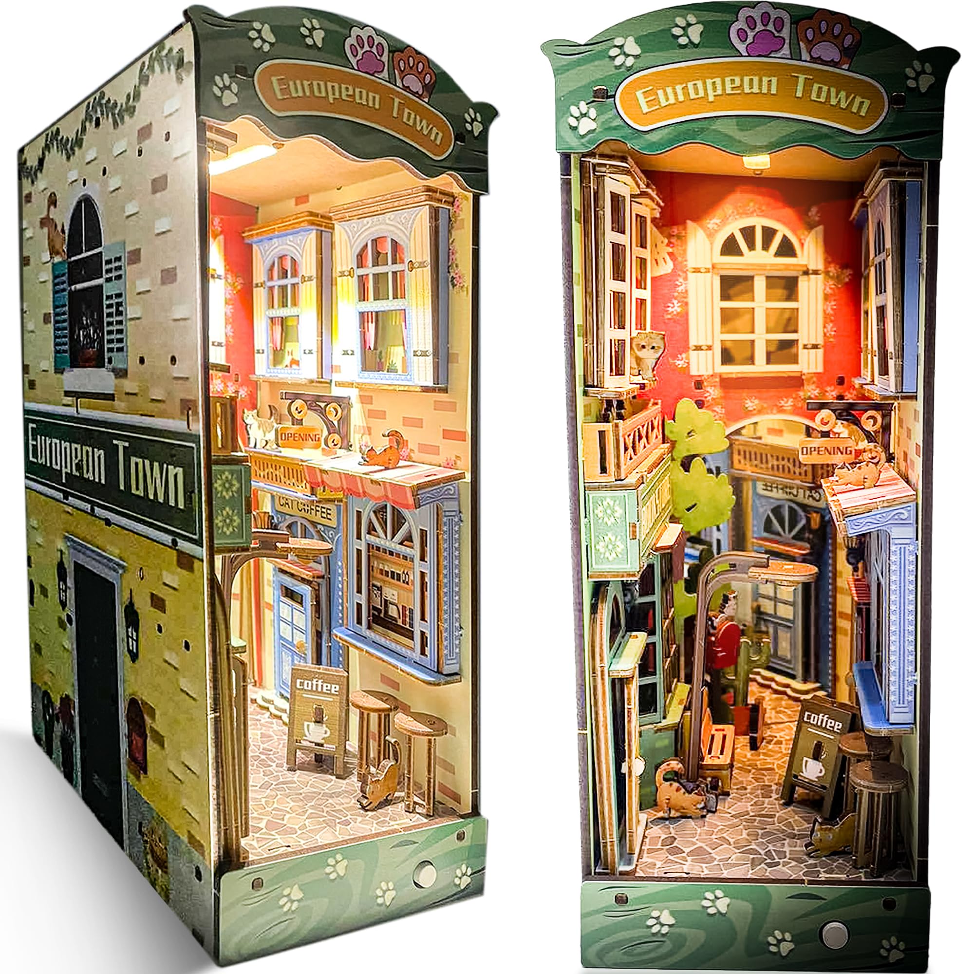 Amazon.com: European Town Book Nook Kit - Intricately Designed Book ...