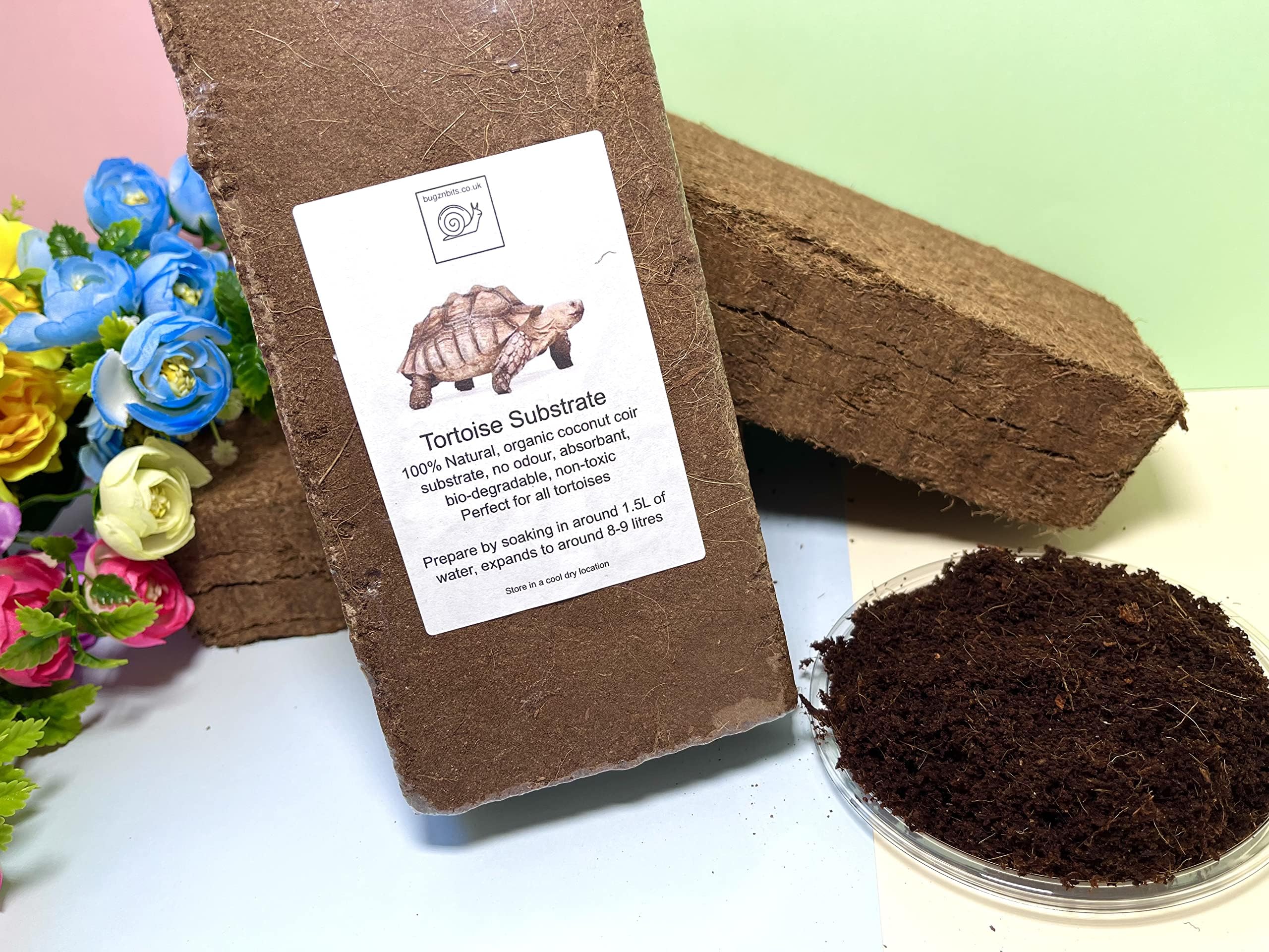 Pro Rep Coco Brick 650g expands 800% - Tortoise Bedding / substrate ...