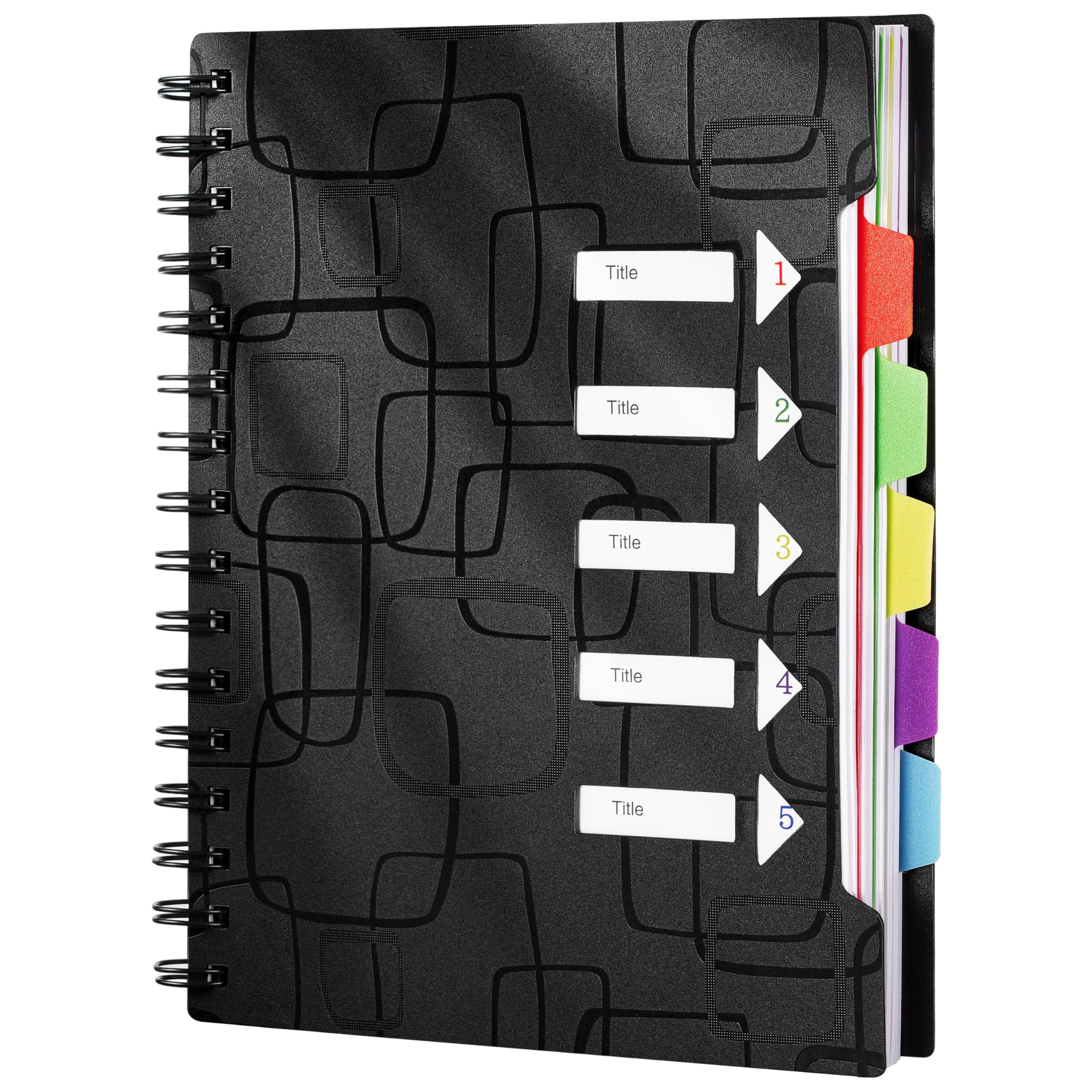 Spiral Notebook for Work, 5 Subject Notebook, Notebooks for School with ...