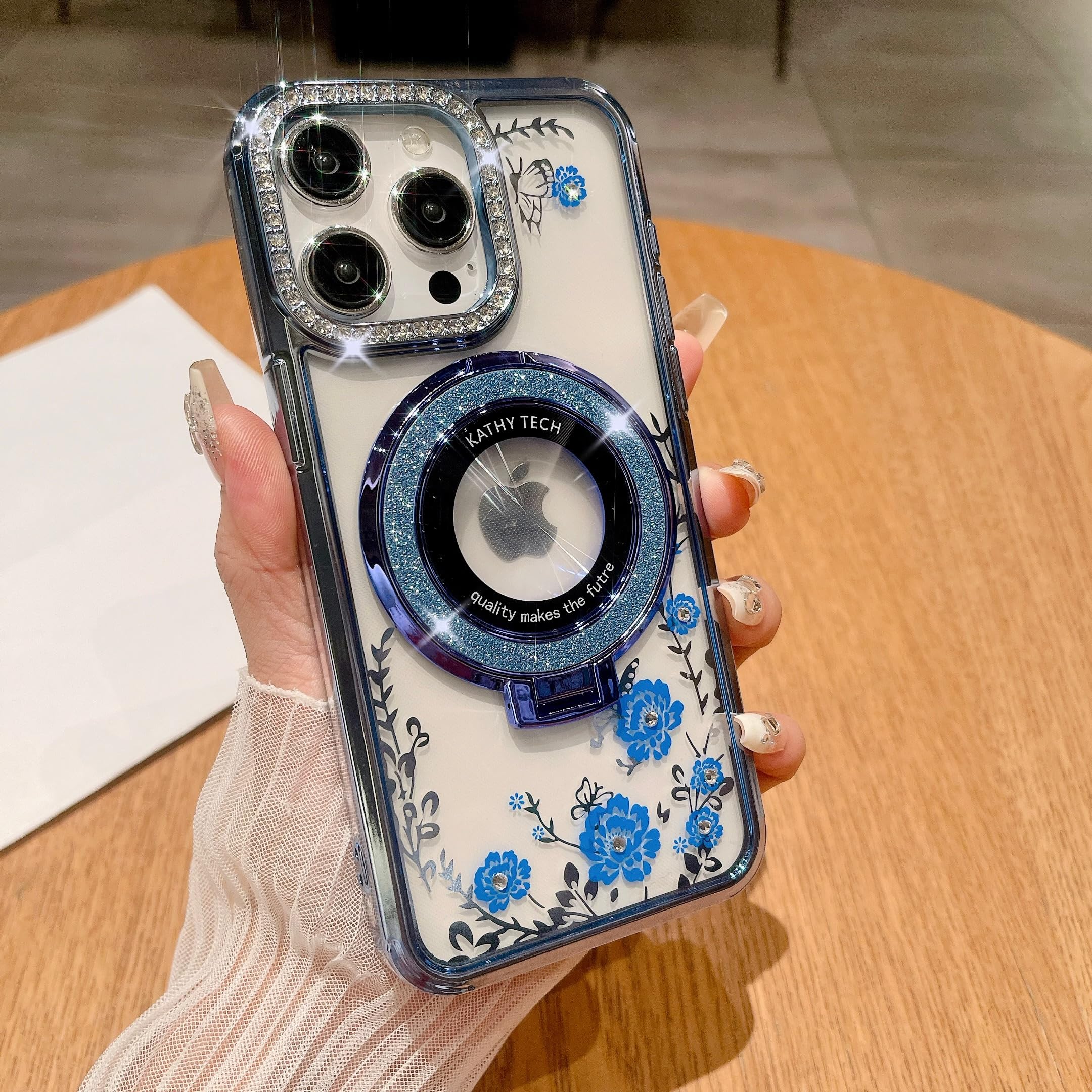 Amazon.co.jp: CrazyLemon iPhone 15 用 ケース [MagSafe対応] ワイヤレス充電対応 横縦両立 スタンド付き アイフォン15 用 ケース グリッター ...