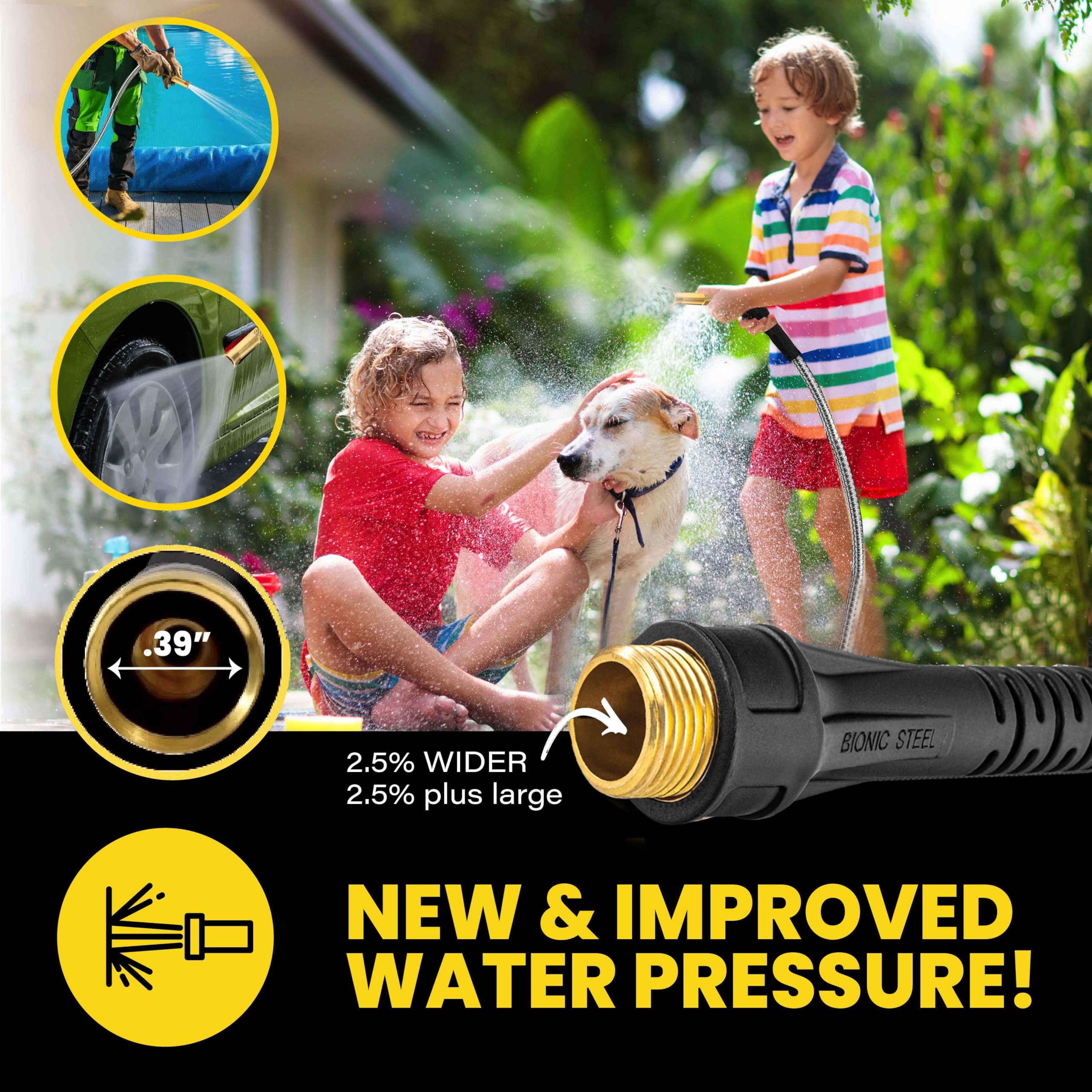 Snapklik.com : Bionic Steel Pro 125 FT Garden Hose