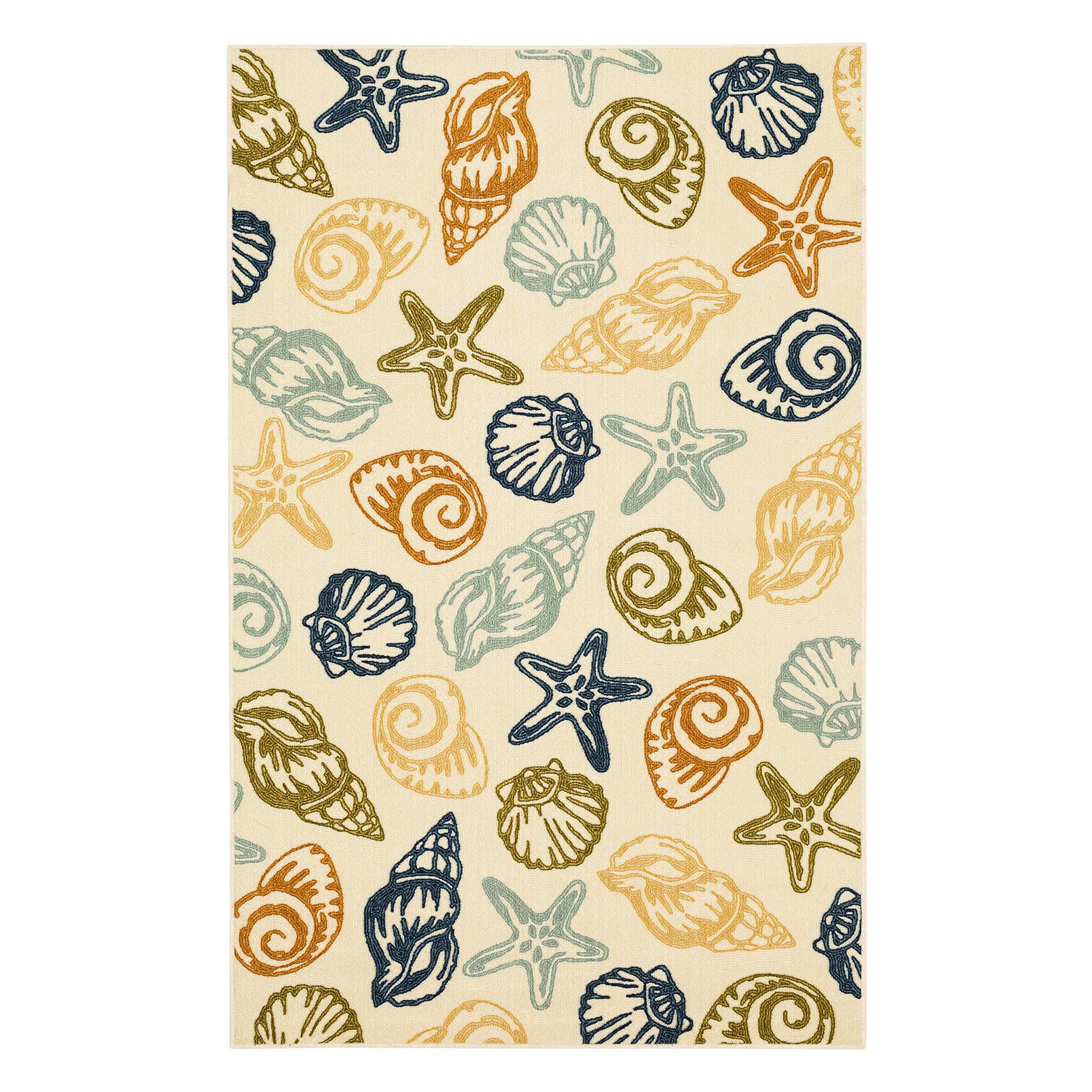 Mohawk Home Scattered Seashells Area Rug, 5 ft x 8 ft, Multi