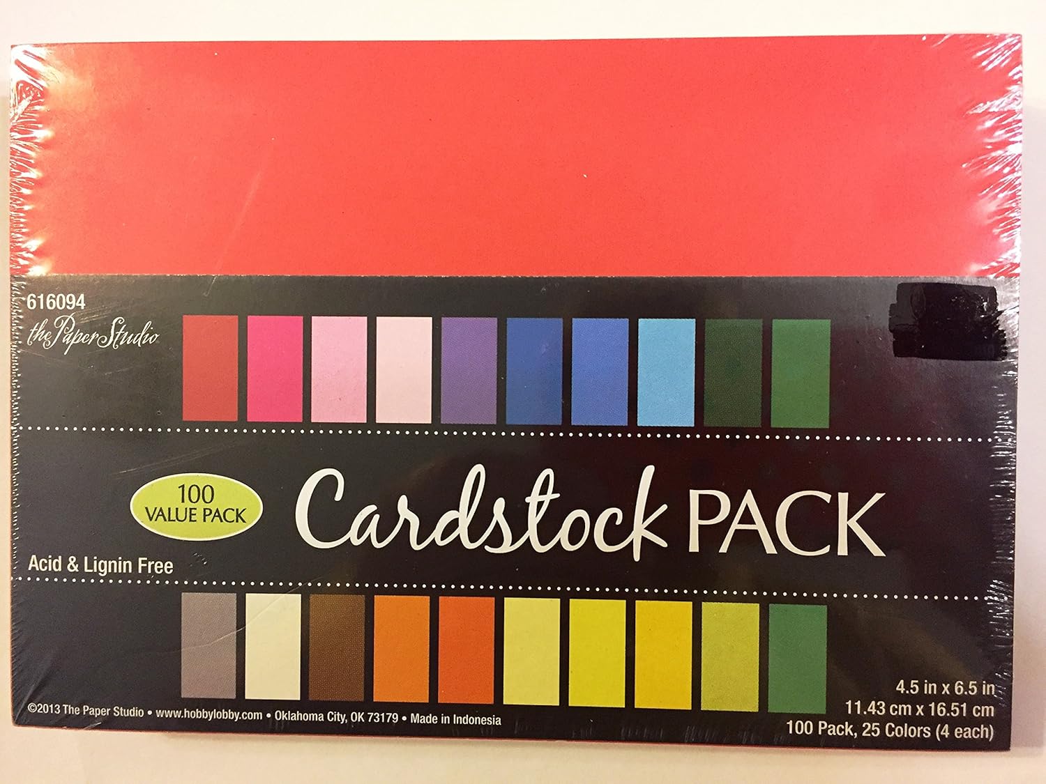 Amazon.com: 100 Sheets of Assorted Cardstock, 25 colors, 4.5x6.5 inches ...