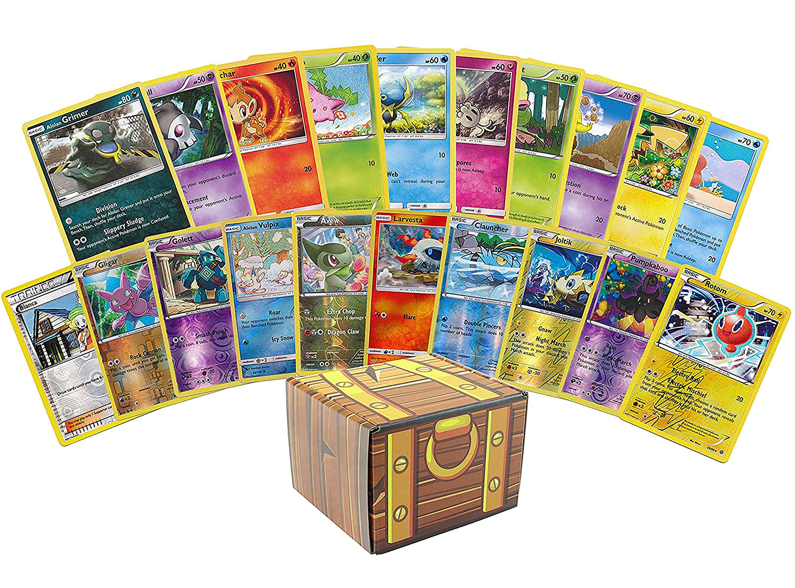 Golden Groundhog Tcg Deck Box Bundled With 100 Assorted Pokemon ...