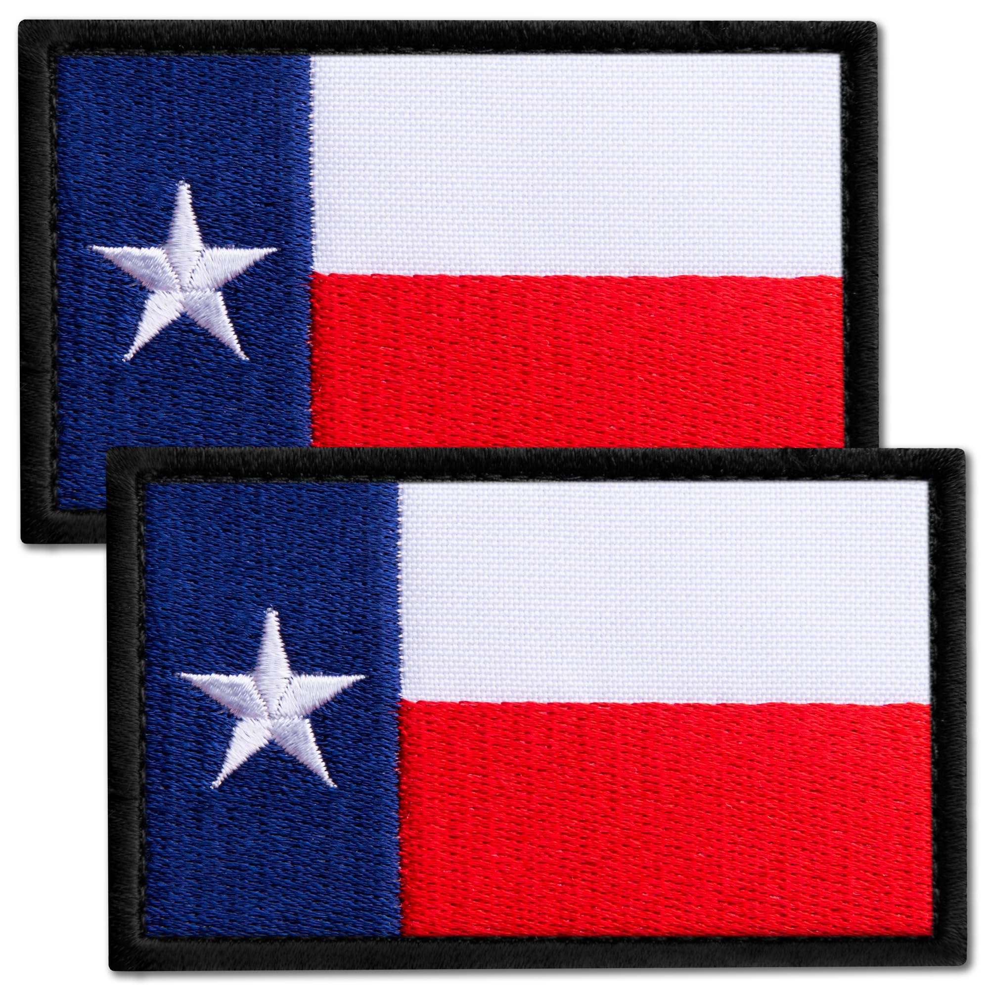 Amazon.com: Bluyellow 2Pcs Texas Flag Patch, Embroidered Texas State ...
