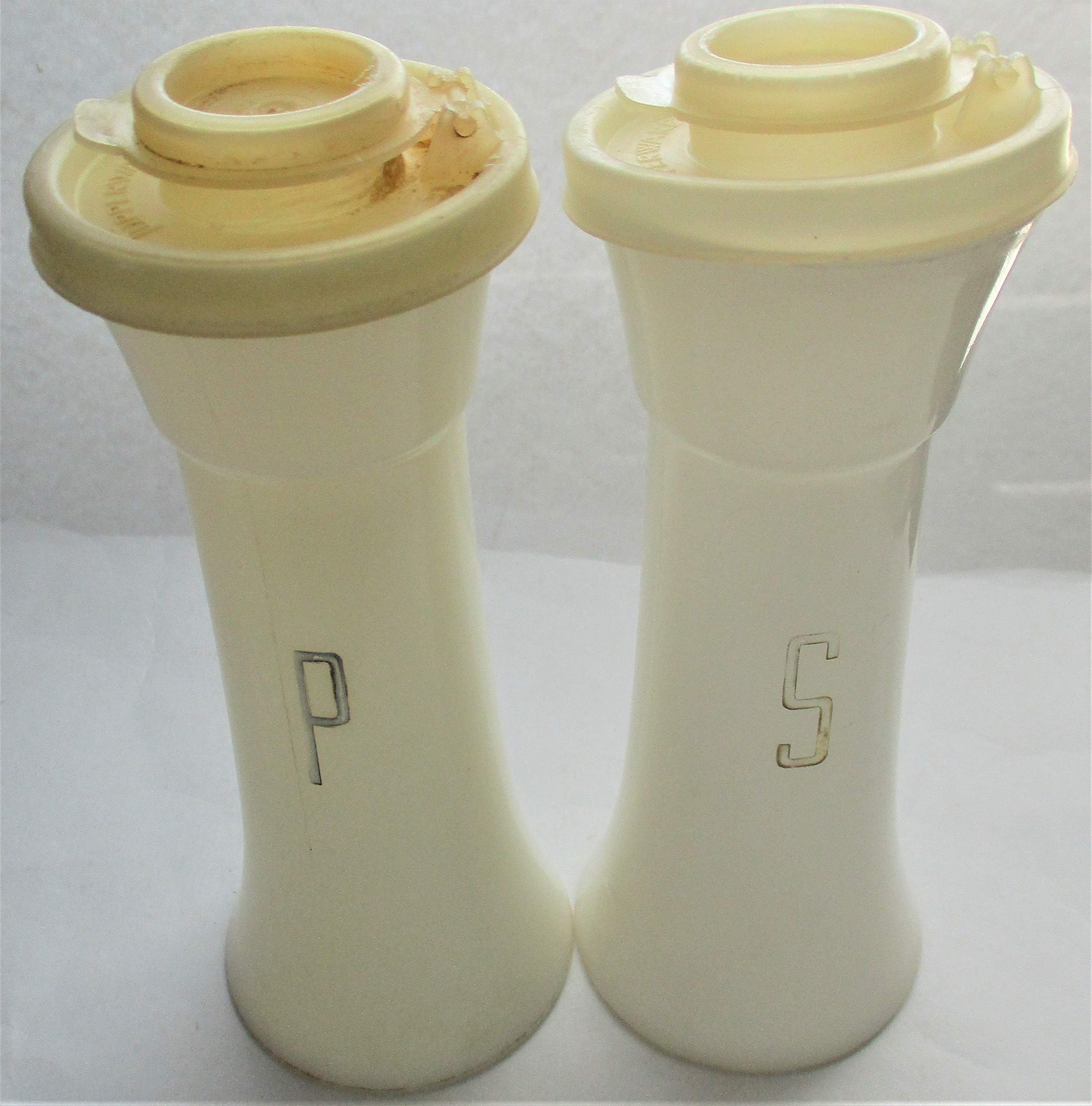 Amazon.com: Tupperware 6" Hourglass White Salt & Pepper Shaker Set ...