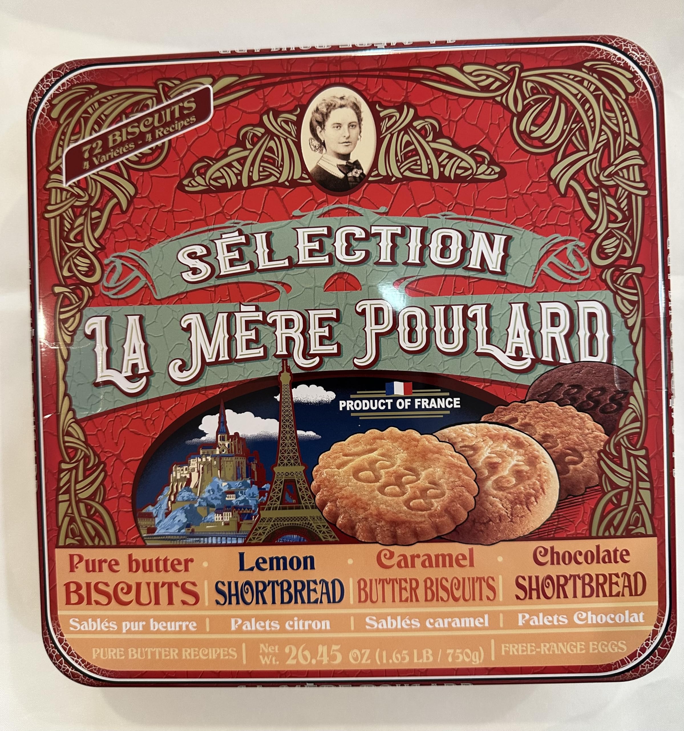 Amazon.com: La Mère Poulard French Butter Cookies, 4 Flavors 26.45oz ...