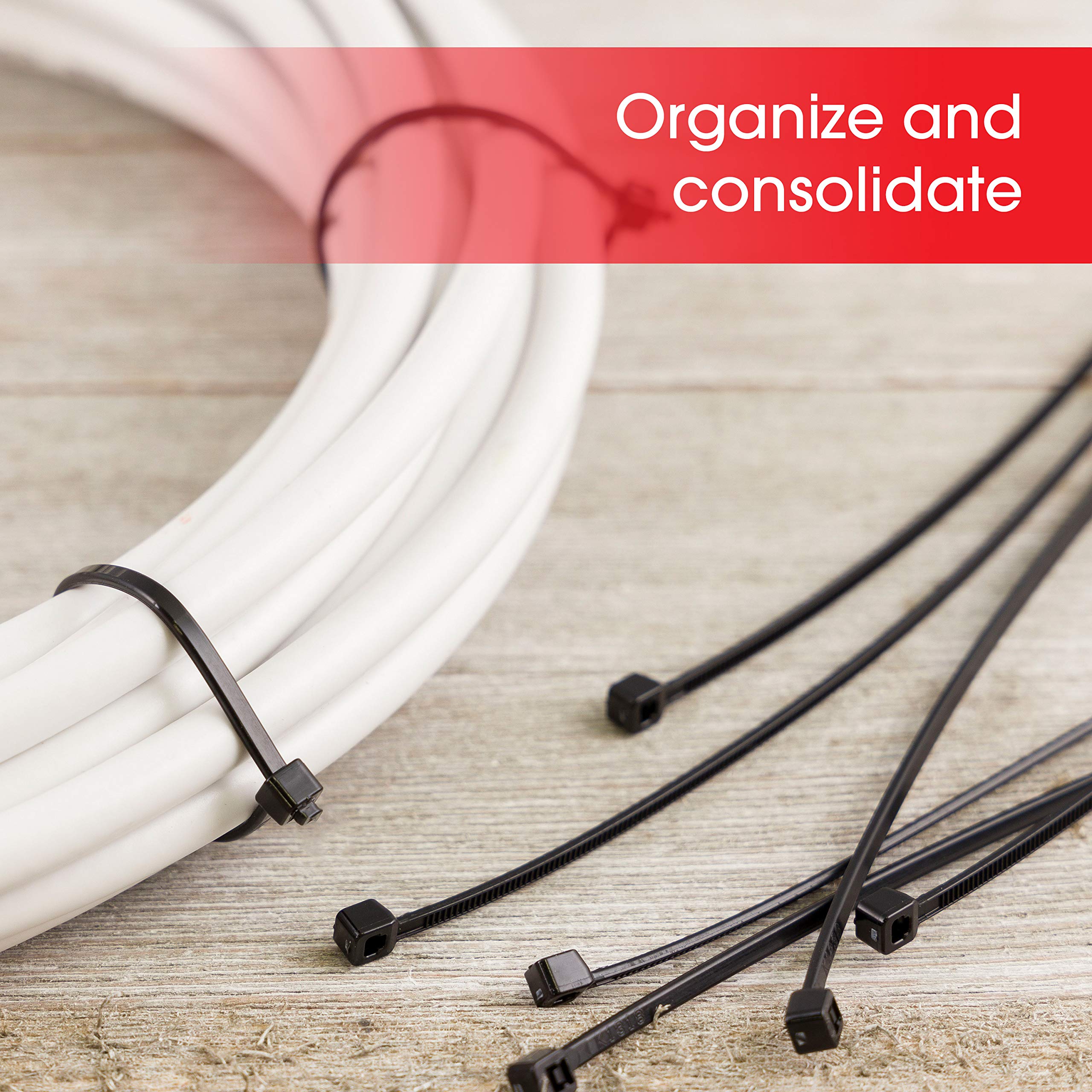 Snapklik.com : 14-Inch Zip Ties, 25 Pack, Durable Nylon, Self-Locking, 50 Lbs Tensile Strength ...