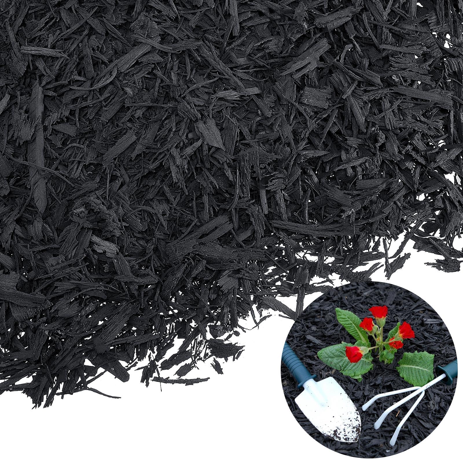 Amazon.com : Rubberific Premium Shredded Rubber Mulch for Gardens ...