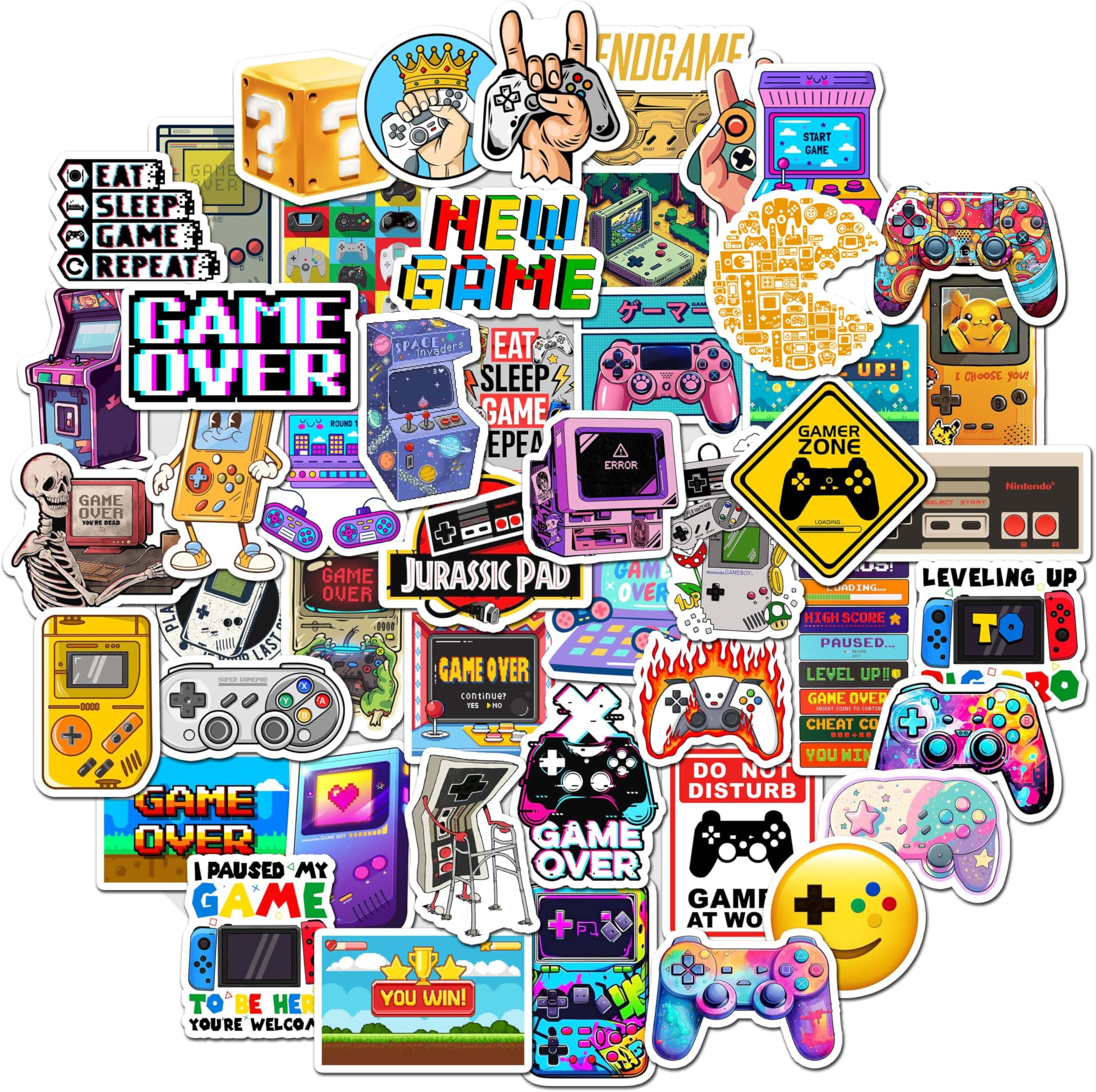 Amazon.com: 50PCS Gamer Stickers for Boys,Motivational Stickers Water ...
