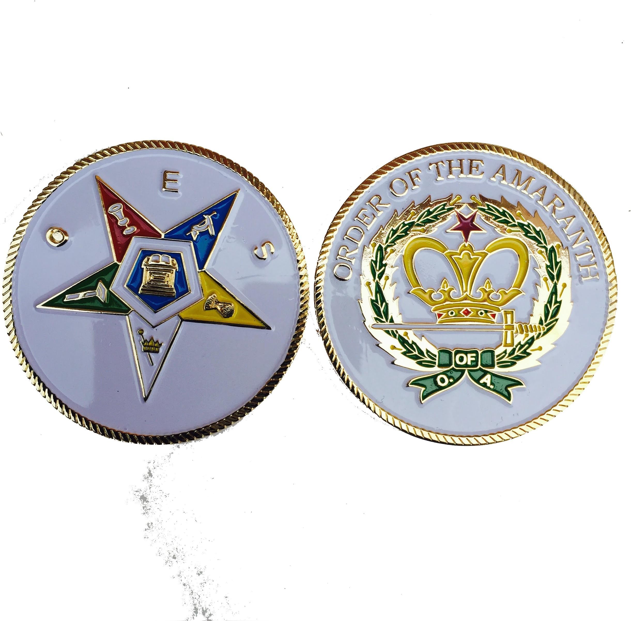 Amazon.com - 2" Mini Small Masonic OES Order of The Amaranth 2 Pack ...