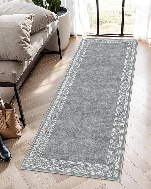 Amazon.com: Lahome Modern Bordered Kitchen Runner Rugs Non Skid ...