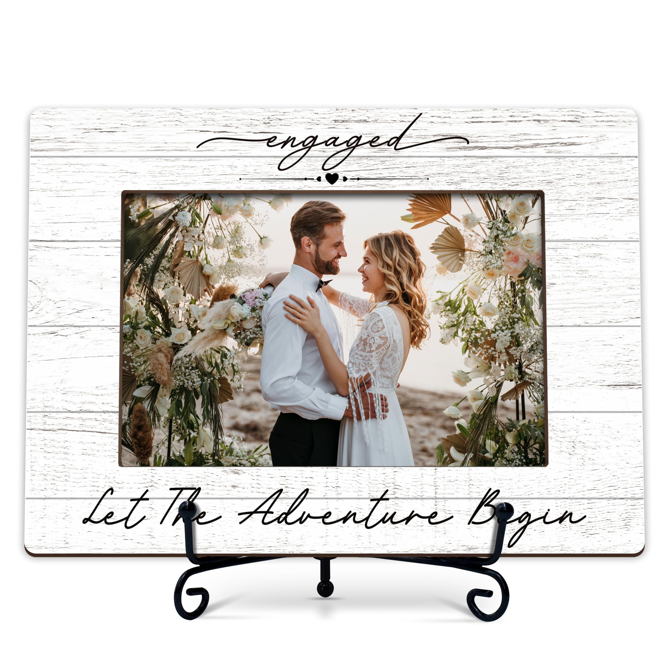 Amazon.com - Engagement Picture Frame, Wedding Wood Photo Frame With ...