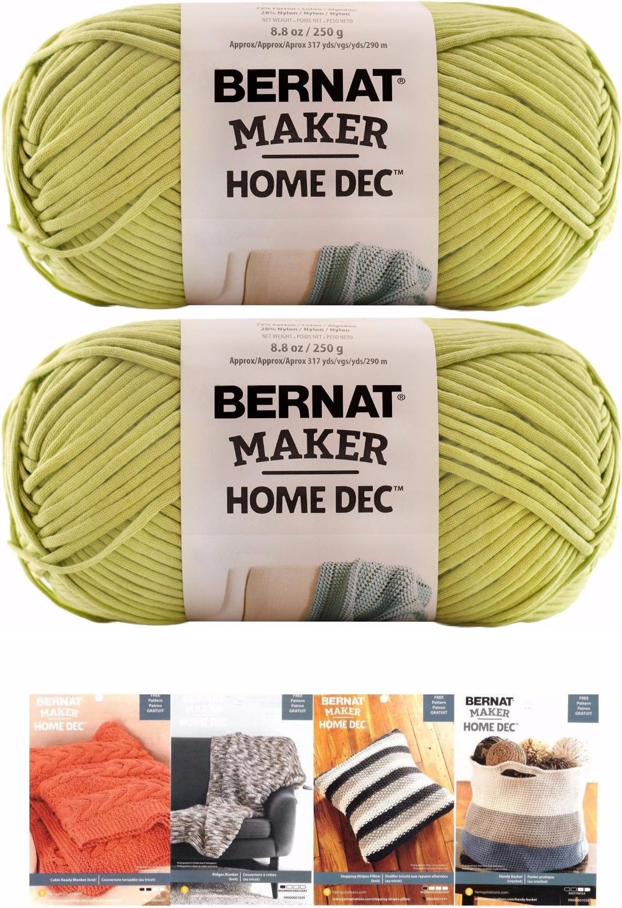 Amazon.com: Bernat Maker Home Dec Yarn, 8.8oz, Guage 5 Bulky Chunky, Clay