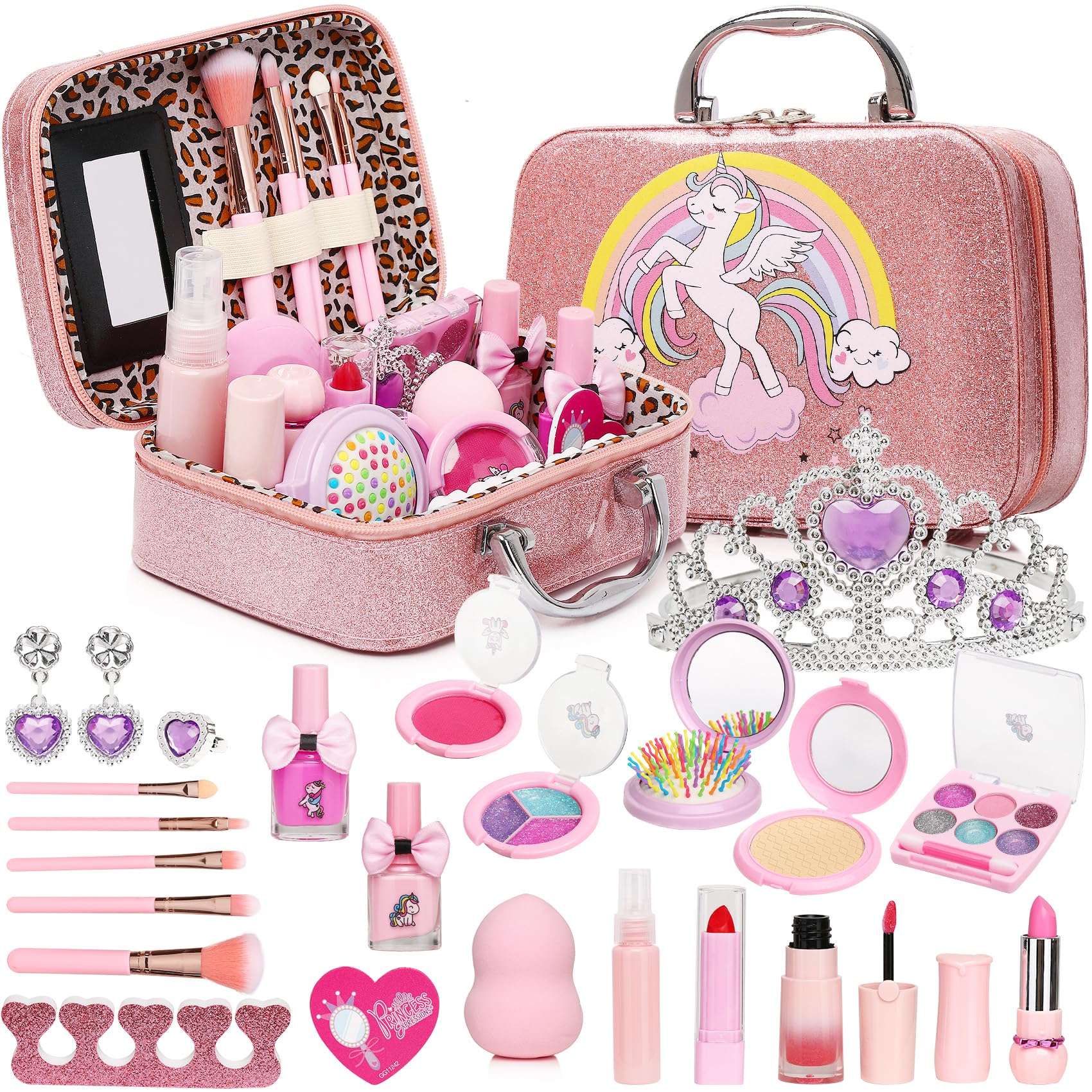 Amazon.com: Kids Washable Makeup Girls Toys,Real Little Girl Make up ...