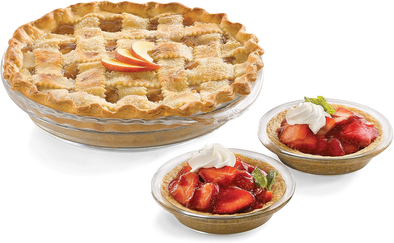 Libbey Baker's Basics 6-Piece Glass Pie Plate Set with Deep Pie Plates ...