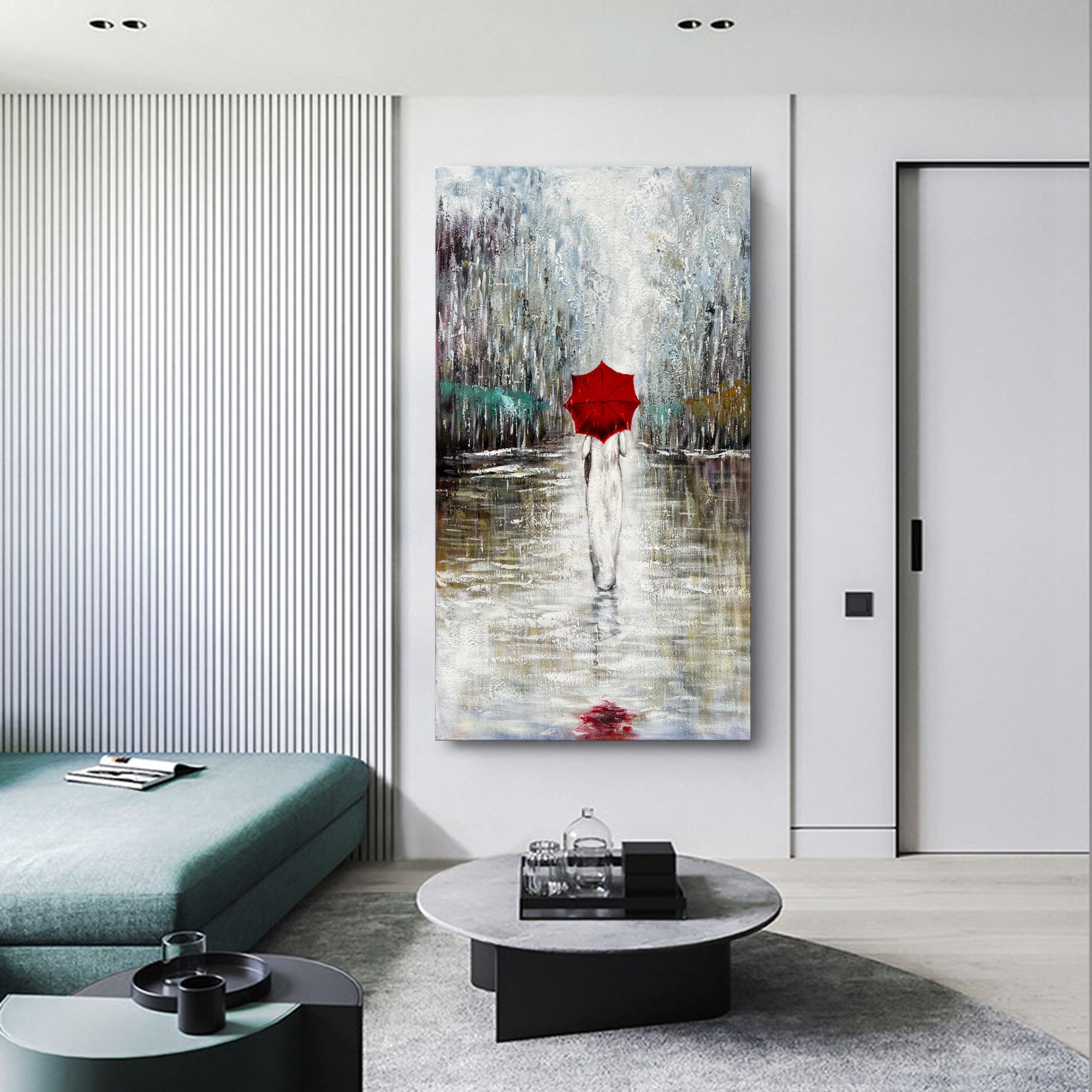 Art Hand-painted Landscape Oil Painting Contemporary Abstract Vertical ...