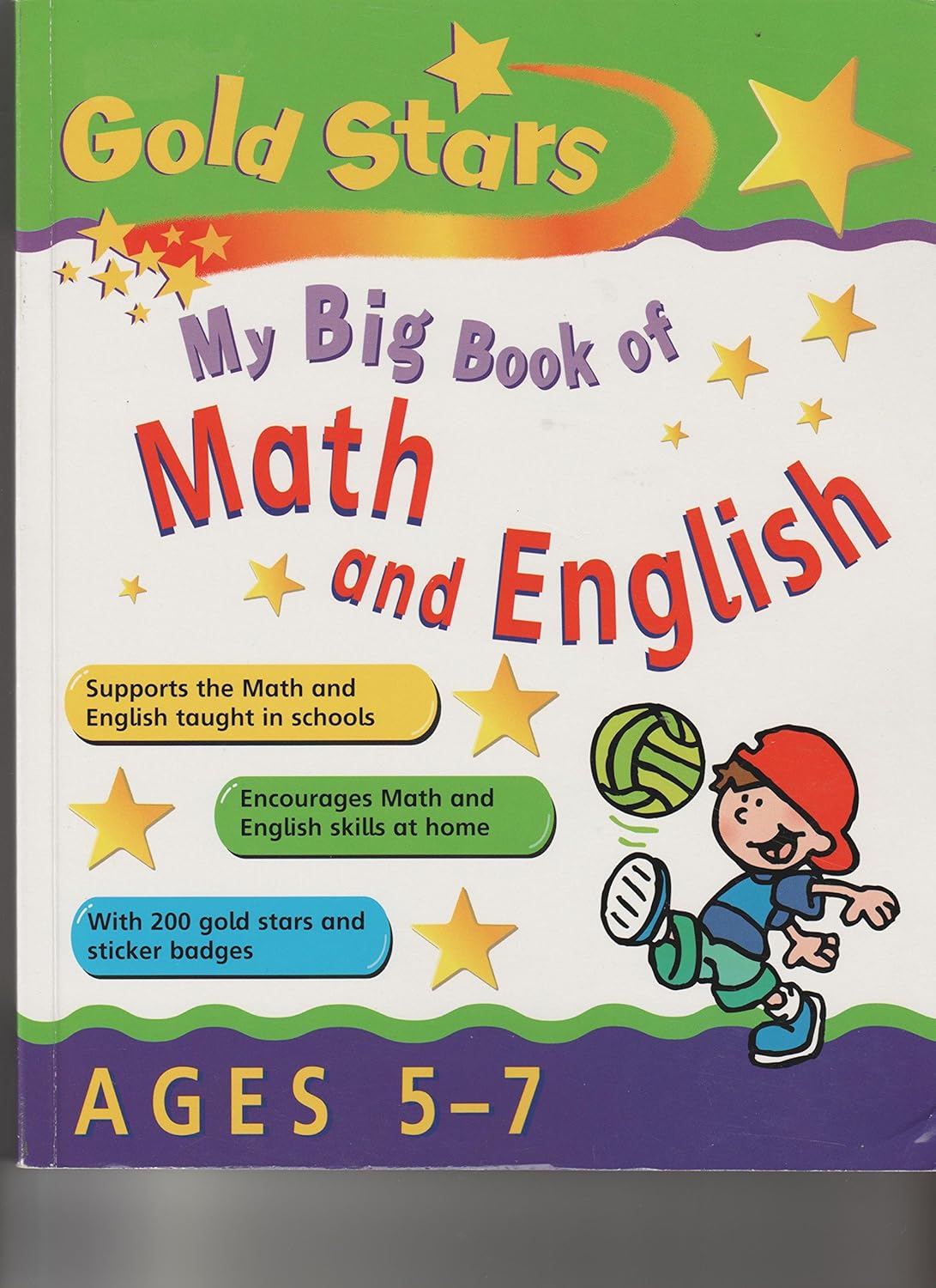 My Big Book of Math and English:Ages 3-5 (Bumper Gold Stars): Betty ...