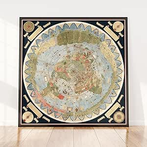 Amazon.com: Historic Map - Map of the World, 1587, Urbano Monte ...