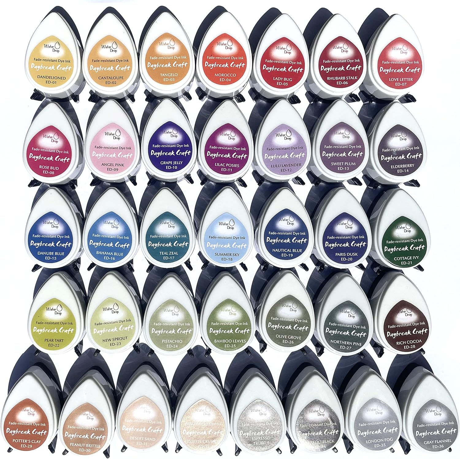 Amazon.com: 36 Colors Tear Drop Ink Pad Stamp DIY Craft Inkpad Home ...
