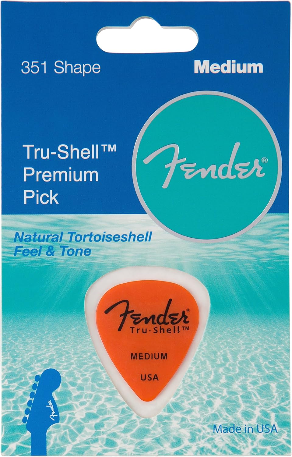 Amazon.com: Fender 351 Shape Picks, Tru-Shell, Medium for electric ...