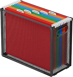Amazon.com: MaxGear Hanging File Organizer, Letter Size File Holder ...