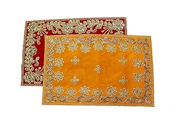 Reliable Puja Assan Velvet Embroidered Puja Cloth/Puja Aasan/Puja ...