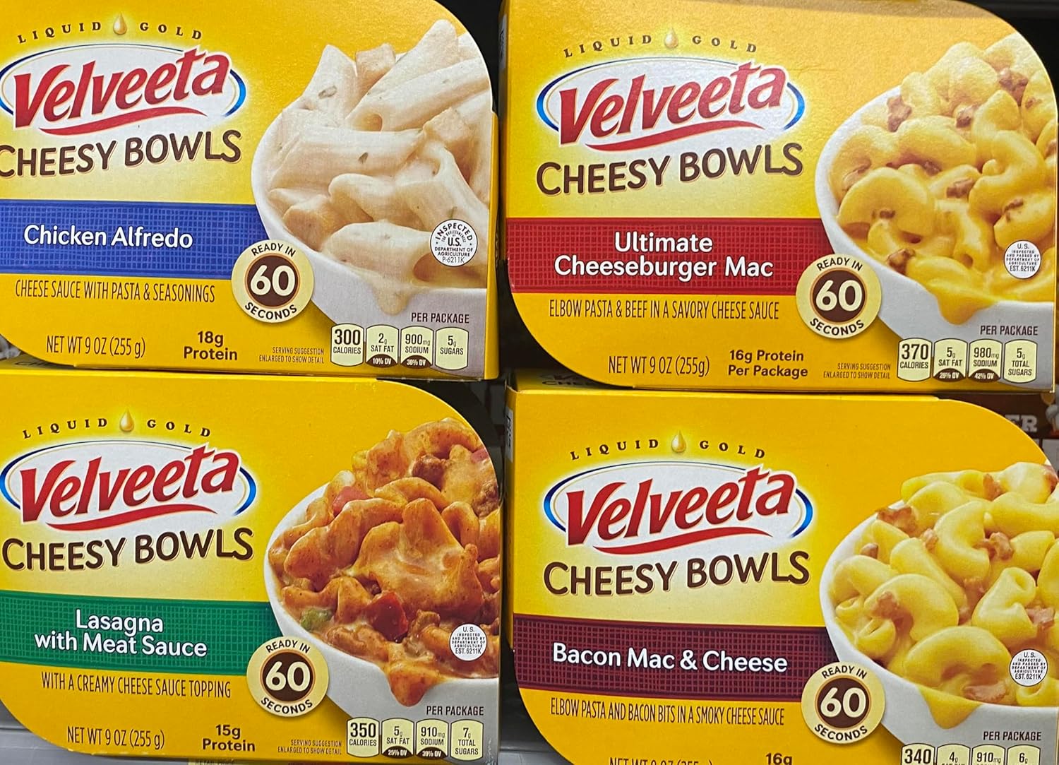 Amazon.com : Velveeta Cheesy Bowls Dorm Room Pack! 3 Units Each ...