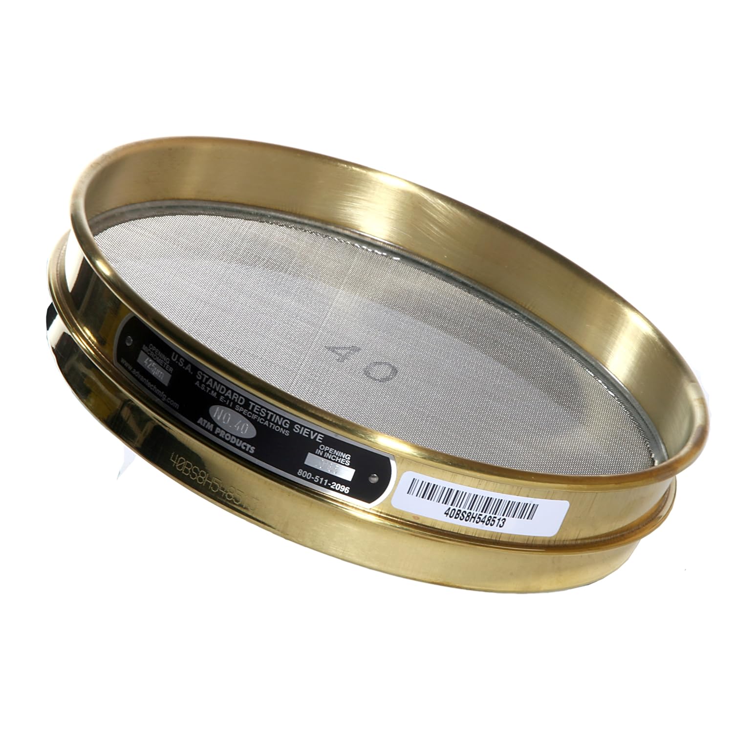 Advantech Brass Test Sieves with Stainless Steel Wire Cloth Mesh, 8 ...