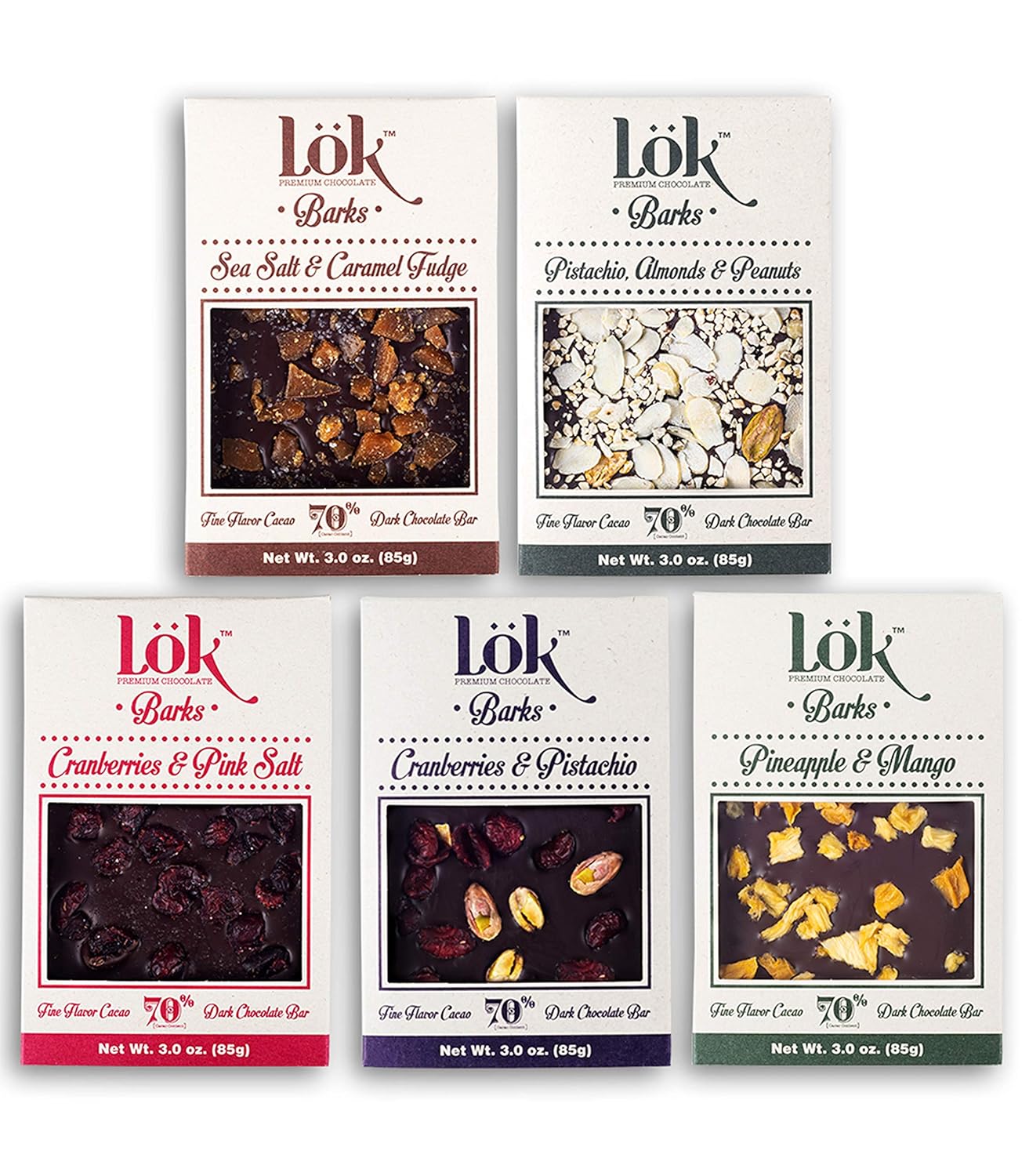 Amazon.com : Lok Variety Pack Mixed Chocolate Bars Lök | Pistachio ...