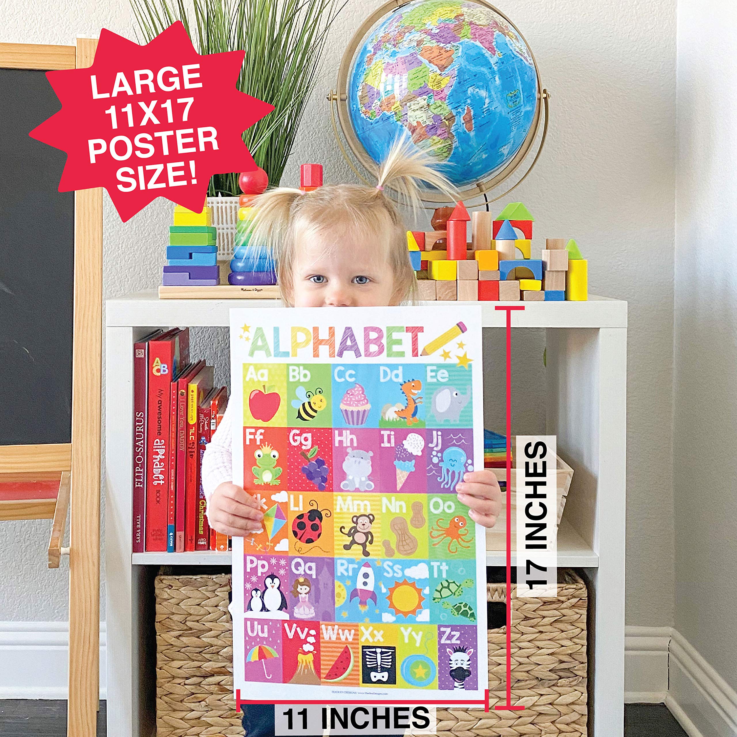 4 Alphabet, Map of United States, World Map, Solar System, ABC Posters ...