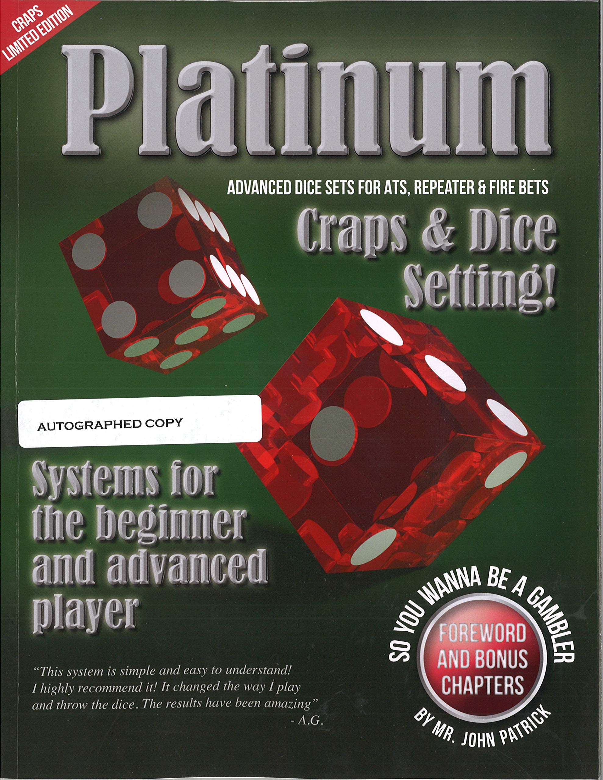Platinum Craps & Dice Setting: Garrison: 9781513651507: Amazon.com: Books