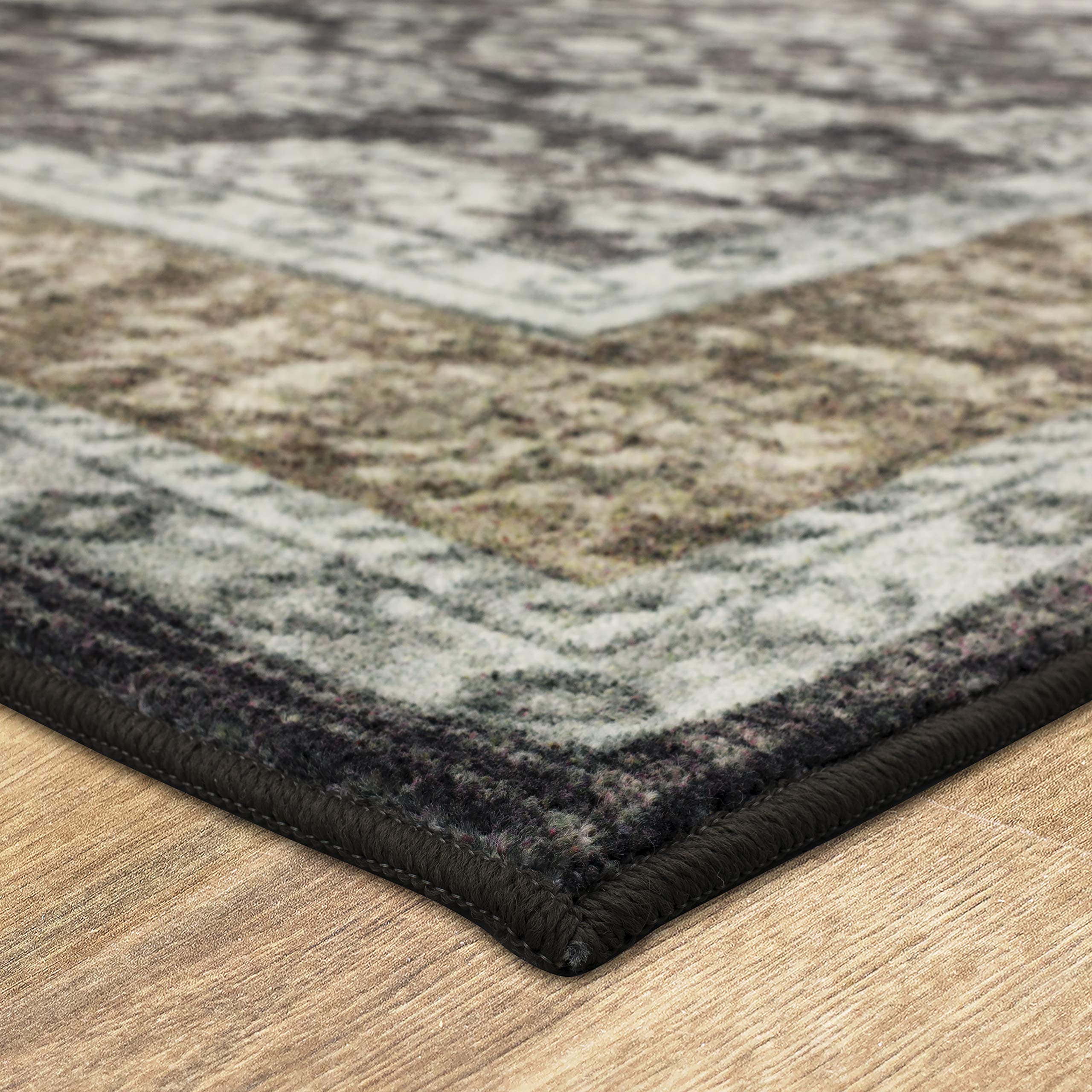 Mohawk Home Floral Worcester Grey Scatter Rug, (2' x 3')