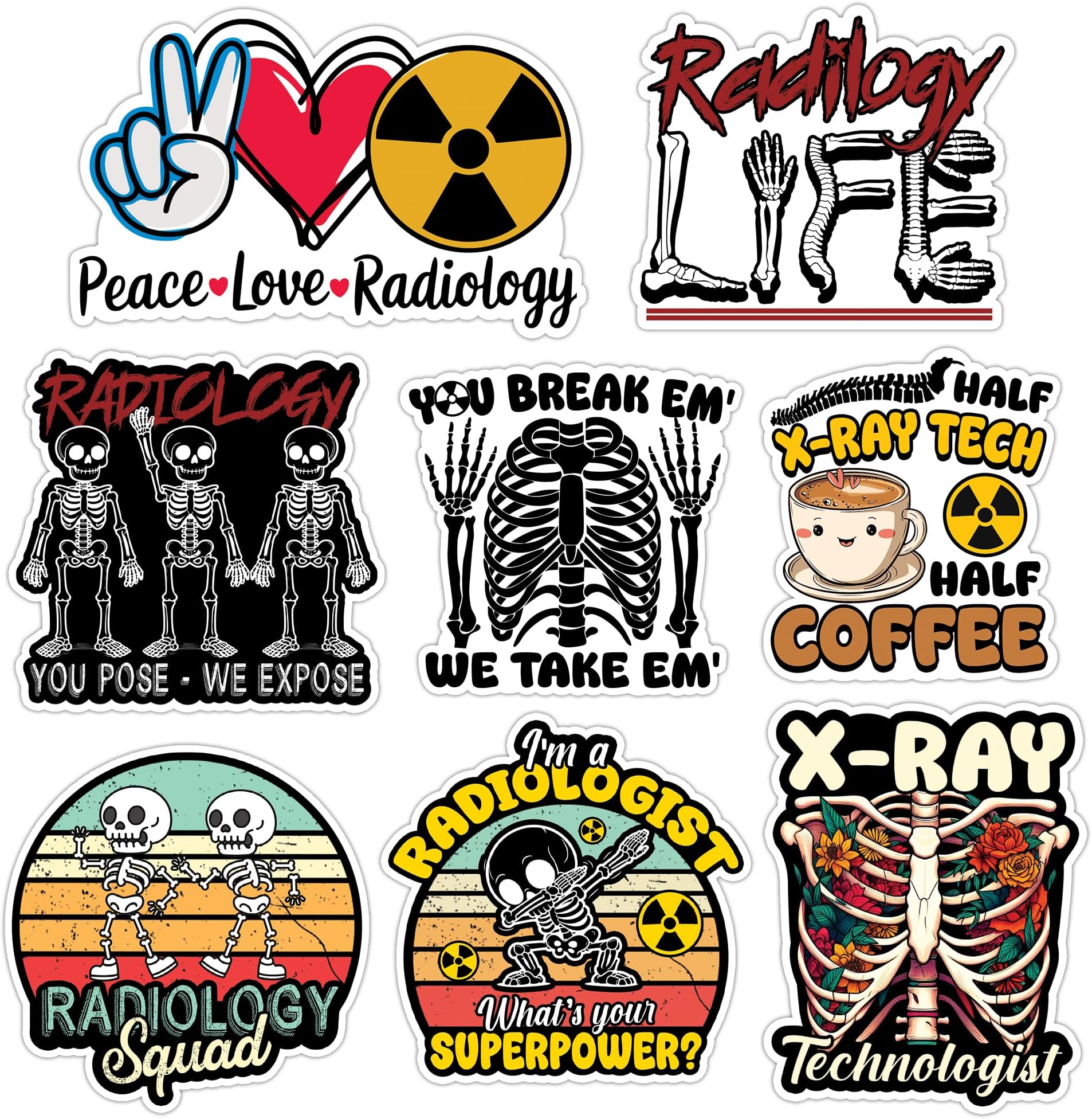 Amazon.com - Rad Tech Cool Radiology Radiologist Apparel Vinyl ...