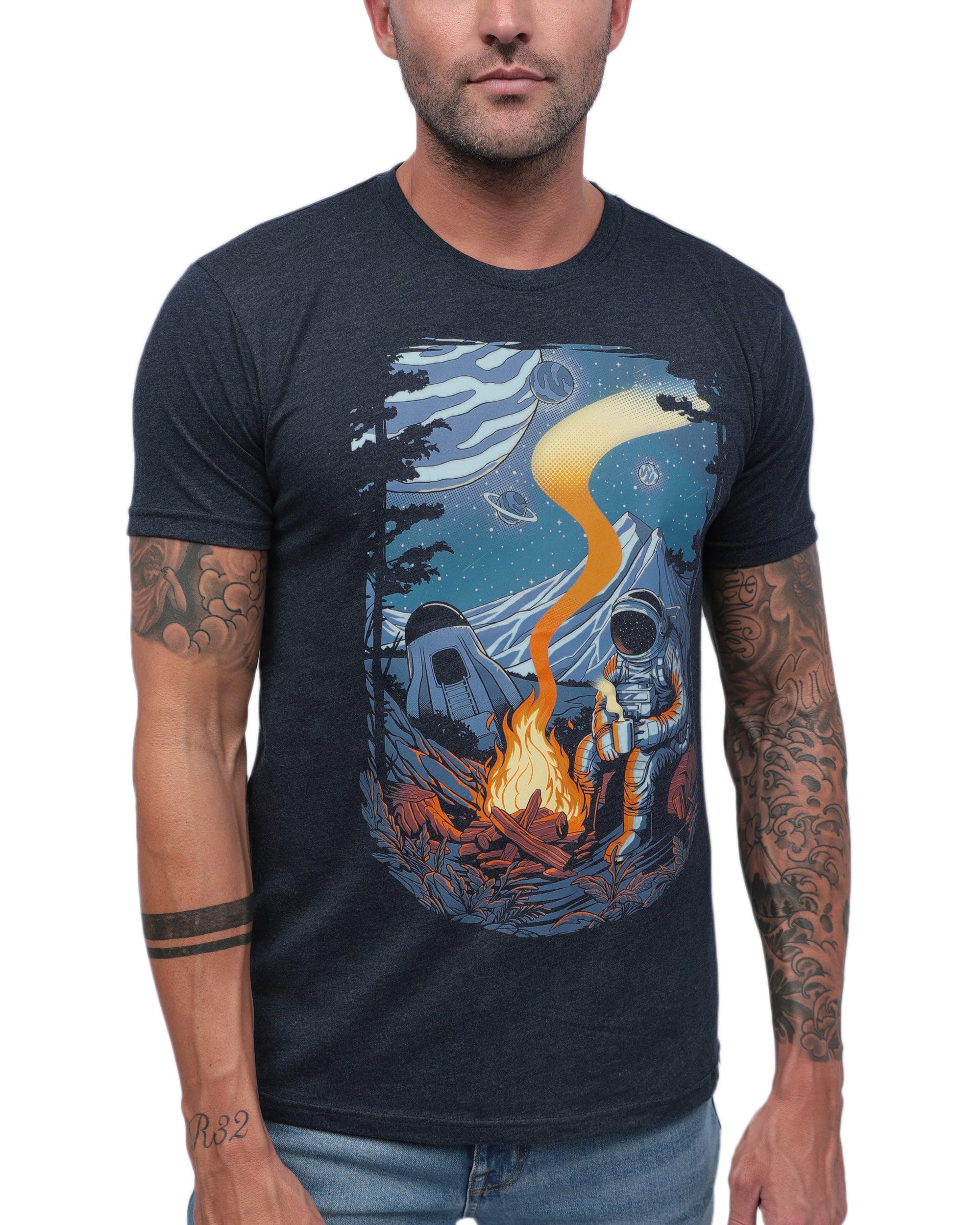 Snapklik.com : INTO THE AM Cosmic Camp Graphic Tee For Men - Short ...